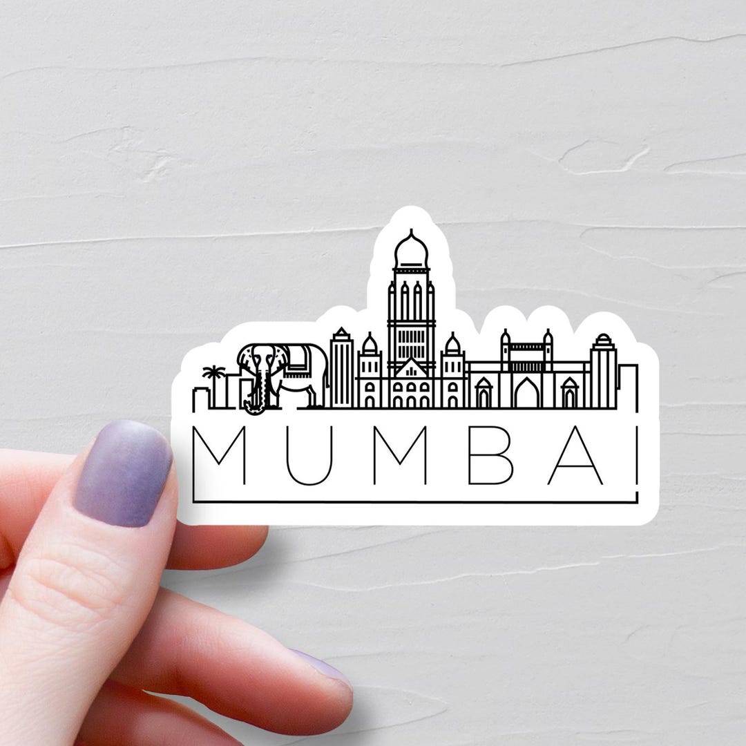 Mumbai Sticker, Vinyl Travel Stickers, Country of India Stickers, Asia ...
