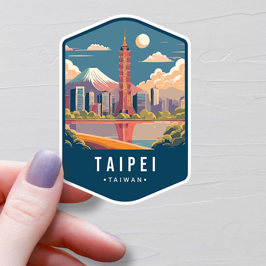 Taipei Sticker, Vinyl Travel Stickers, Taiwan Stickers, Asia & Middle ...