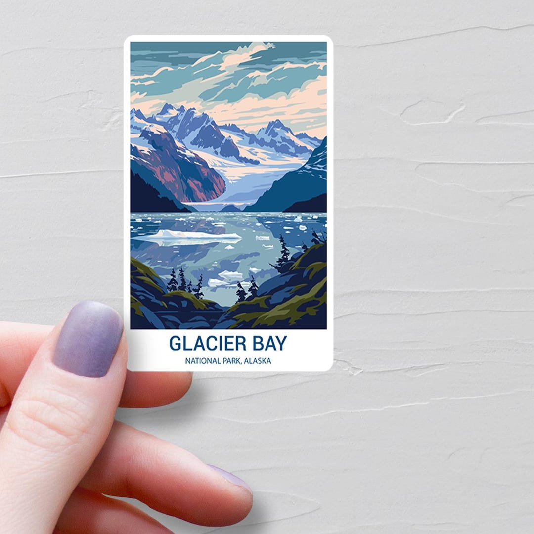 Glacier Bay National Park Stickers, Vinyl Travel Stickers, USA National ...