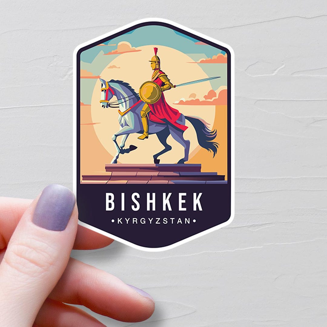 Bishkek Sticker, Vinyl Travel Stickers, Country Krygyzstan Stickers ...