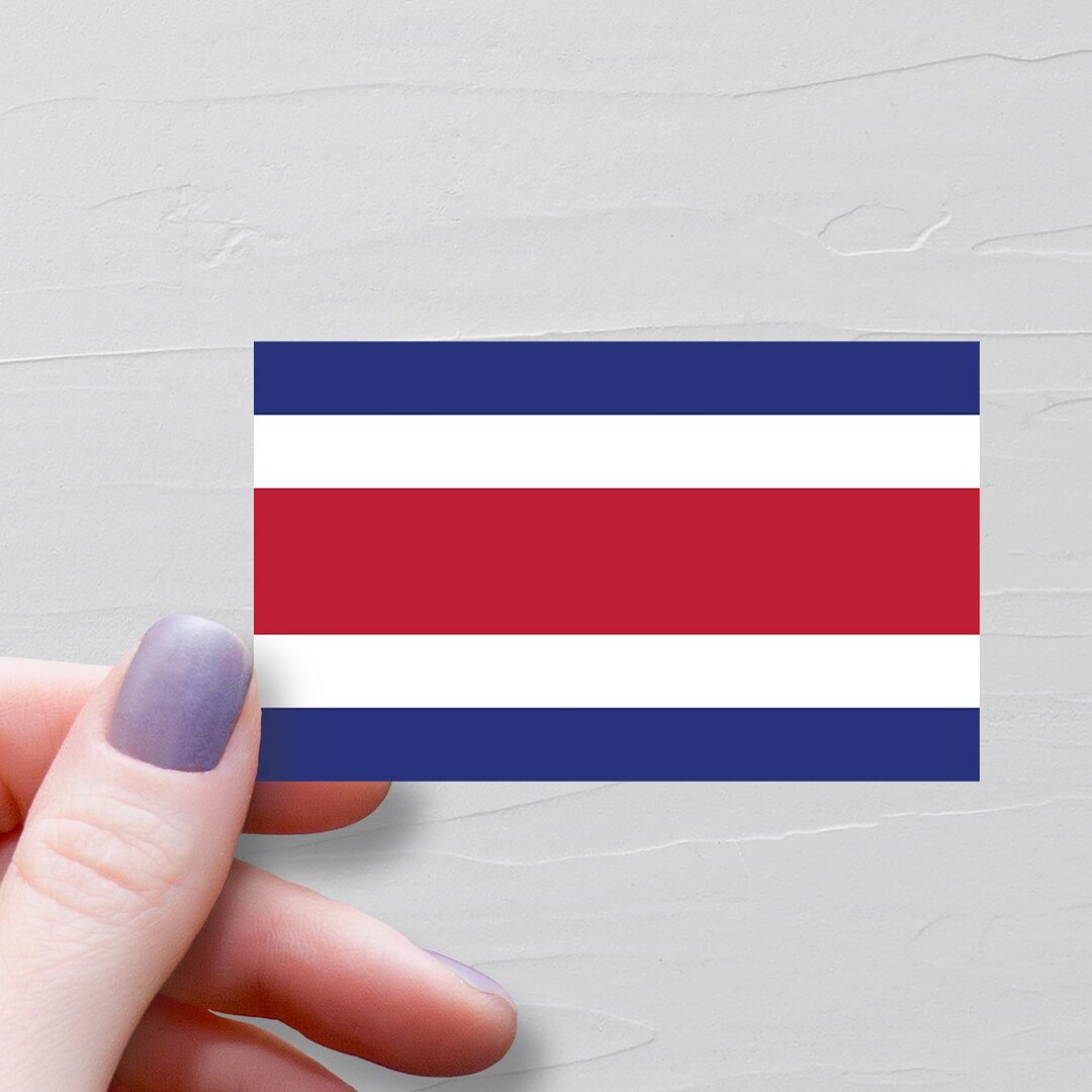 Costa Rican Flag Sticker, Vinyl Travel Stickers, Costa Rica Stickers ...