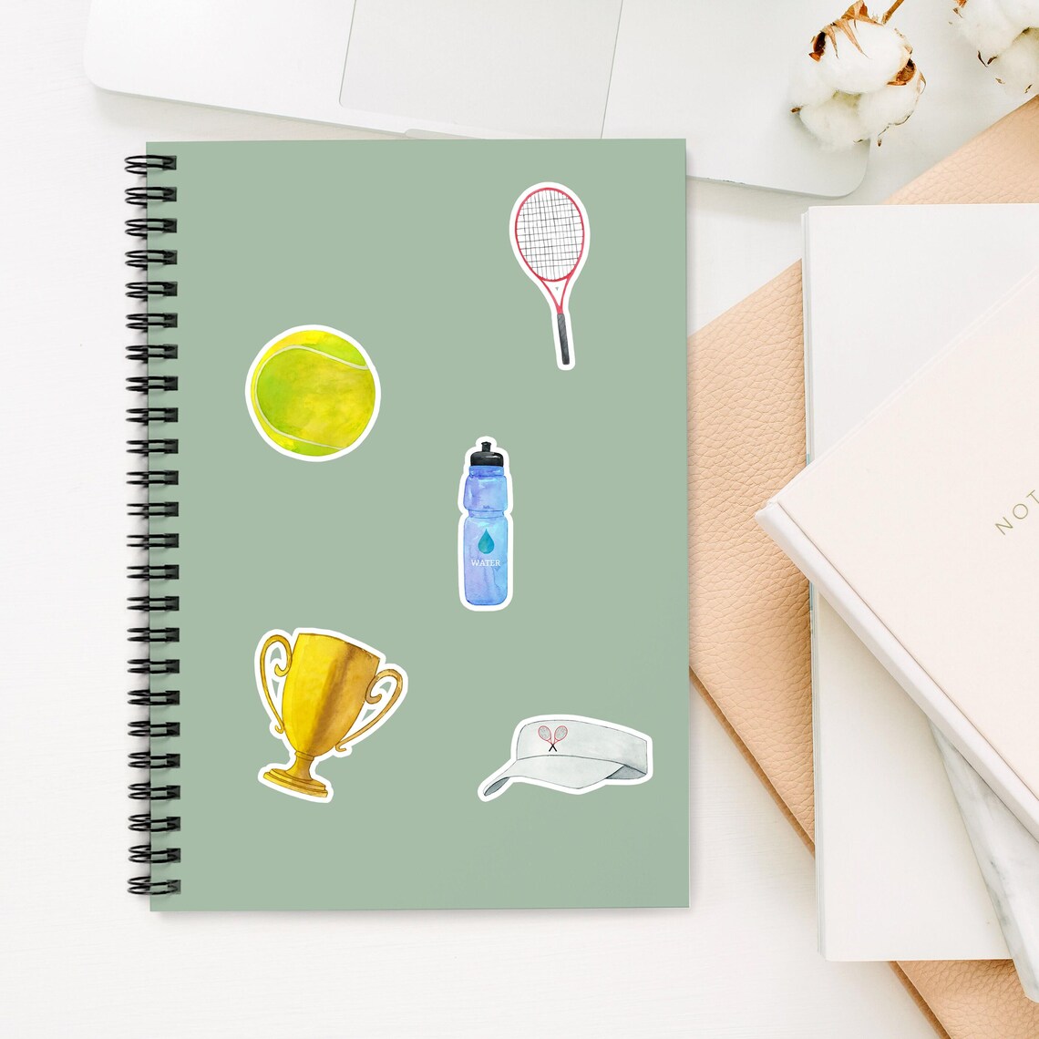 Tennis Sticker Pack of 5, Vinyl Stickers, Tennis Team Gifts, Tennis ...