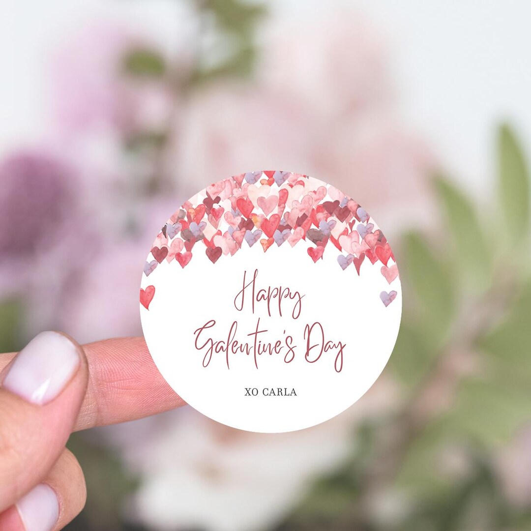 Happy Galentines Day Stickers, Personalized Galentines Gift Labels ...