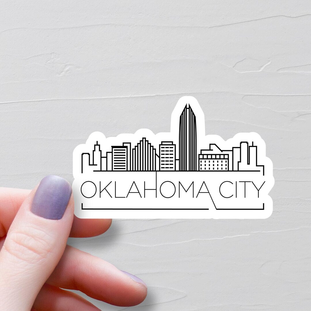 Oklahoma City Sticker, Vinyl Stickers, Travel Stickers, Oklahoma ...