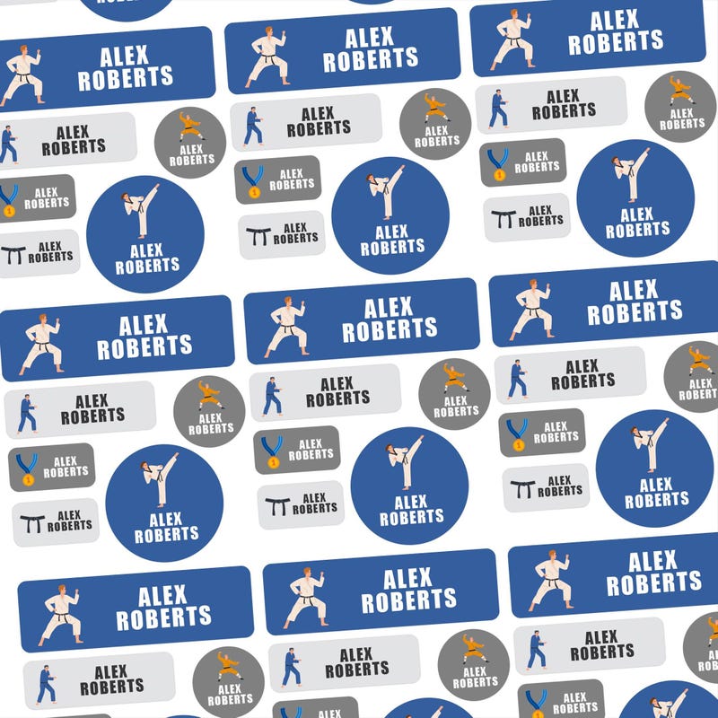Martial Arts Sticker Name - Etsy