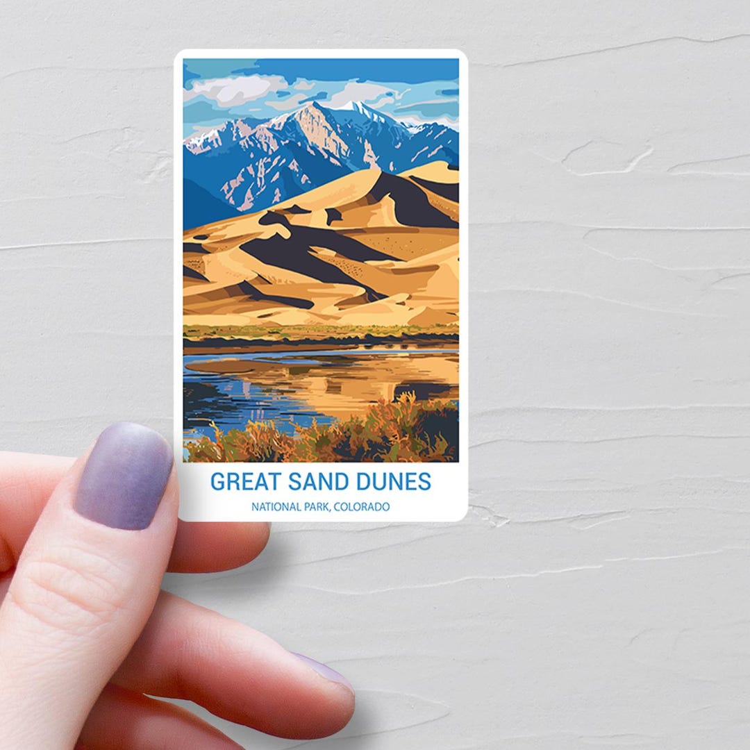 Great Sand Dunes National Park Stickers, Vinyl Travel Stickers, USA ...