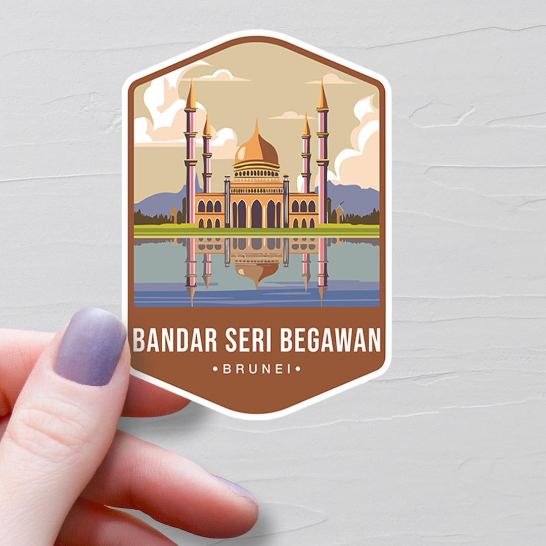 Bandar Seri Begawan Sticker, Vinyl Travel Stickers, Brunei Stickers ...