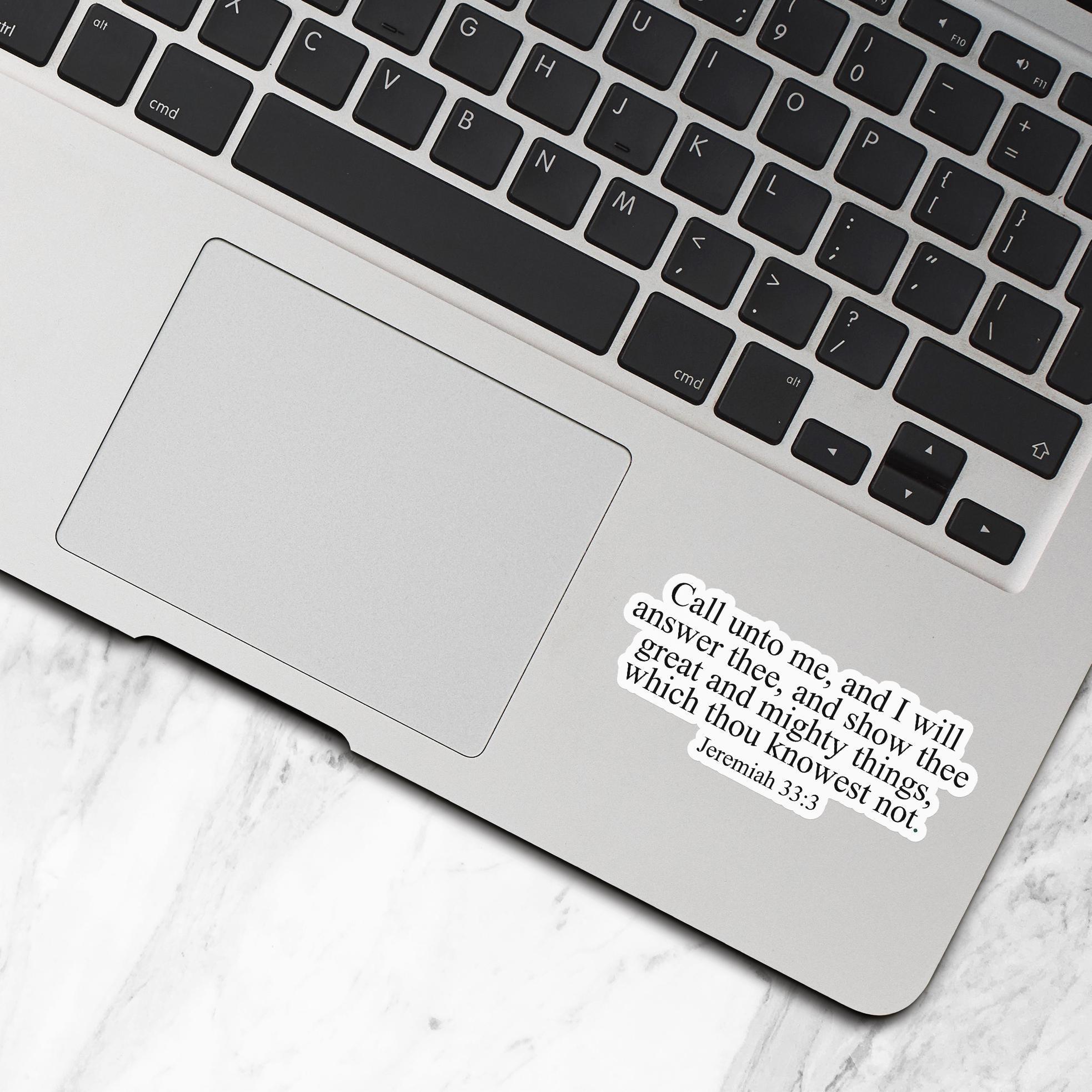 Jeremiah 33:3 Sticker, Vinyl Christian Stickers, Call Unto Me, Bible ...