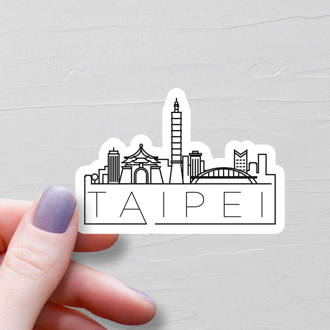 Taipei Sticker, Vinyl Travel Stickers, Taiwan Stickers, Asia Stickers ...