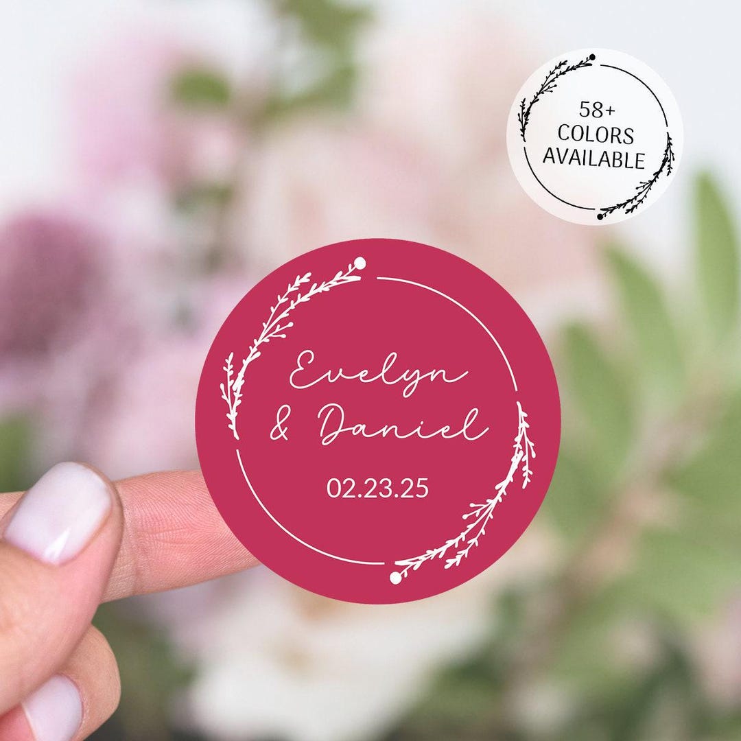Personalized Wedding Stickers, Thank You Stickers Wedding, Vinyl ...