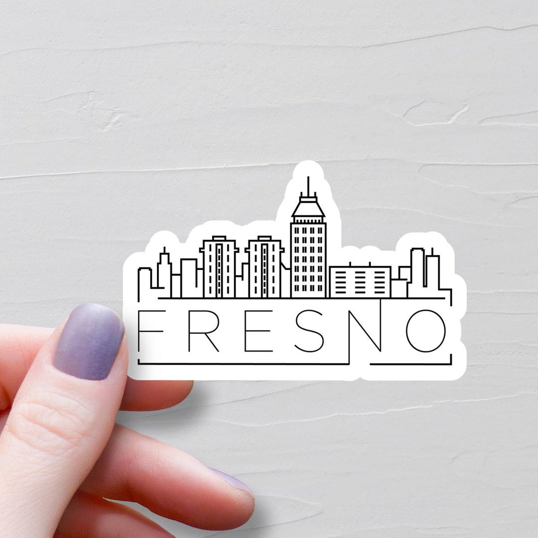Fresno Sticker, Vinyl Stickers, USA Travel Stickers, California ...