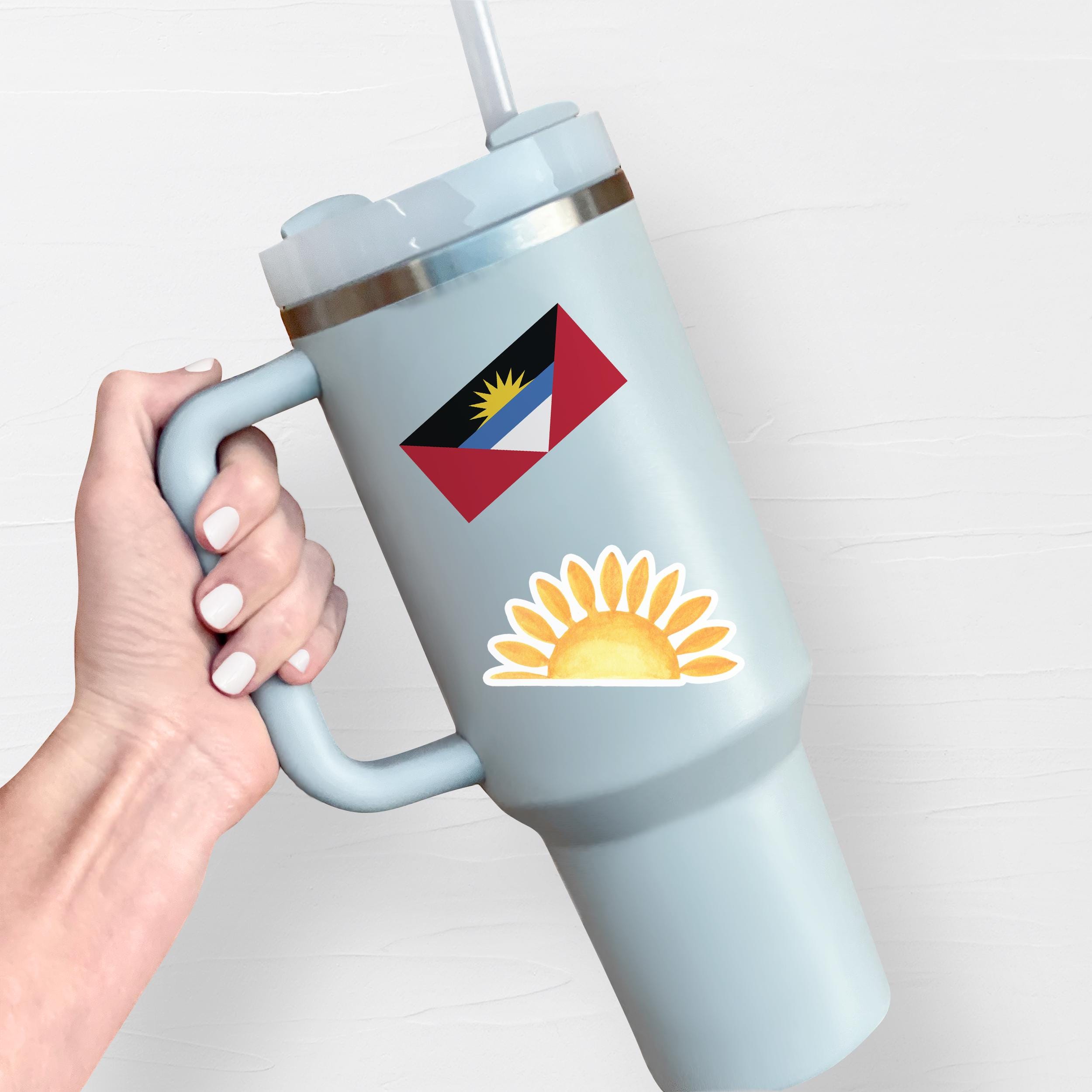 Antigua and Barbuda Flag Sticker, Vinyl Travel Stickers, Caribbean ...