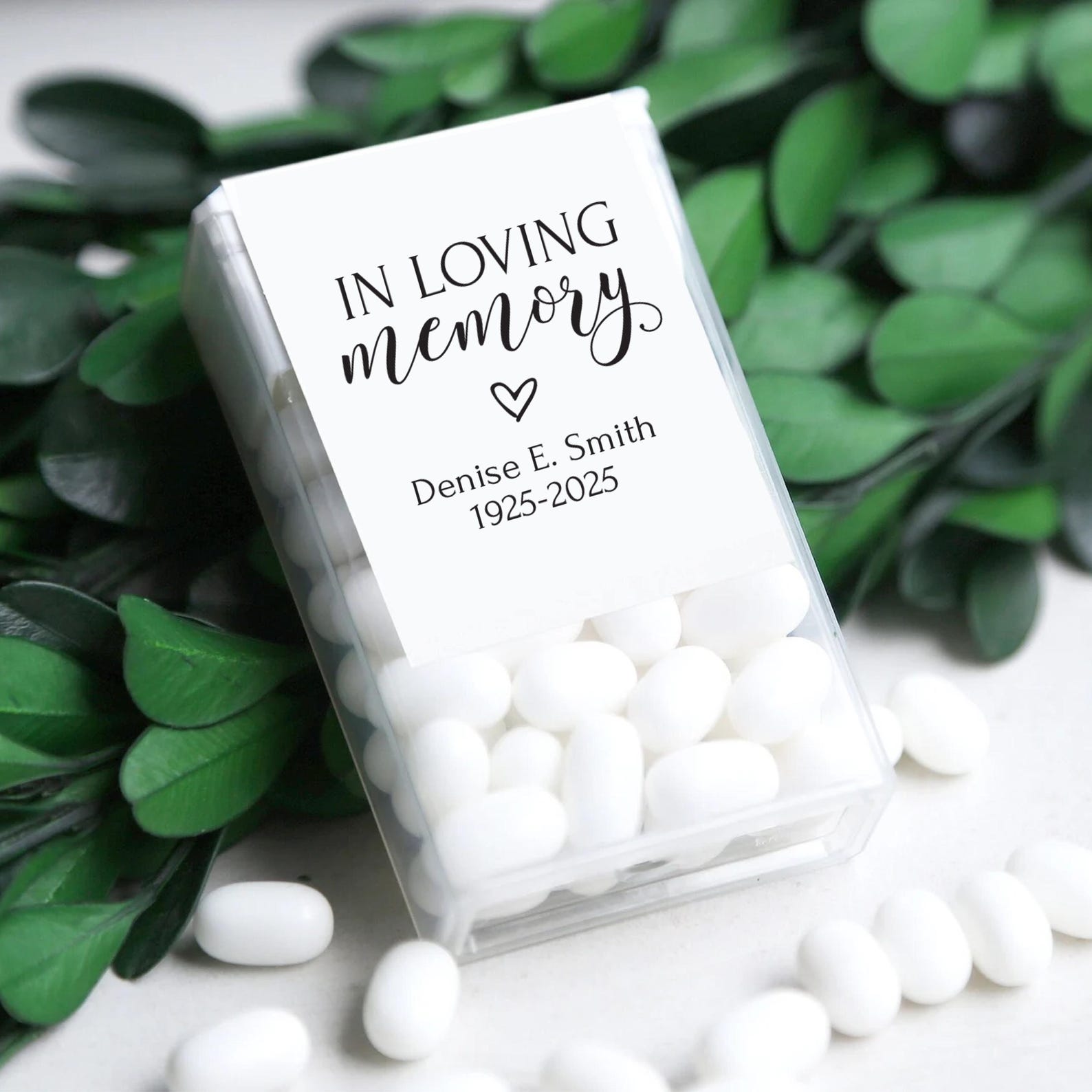 Celebration of Life Favors Mint Labels, in Loving Memory, Mint Funeral ...