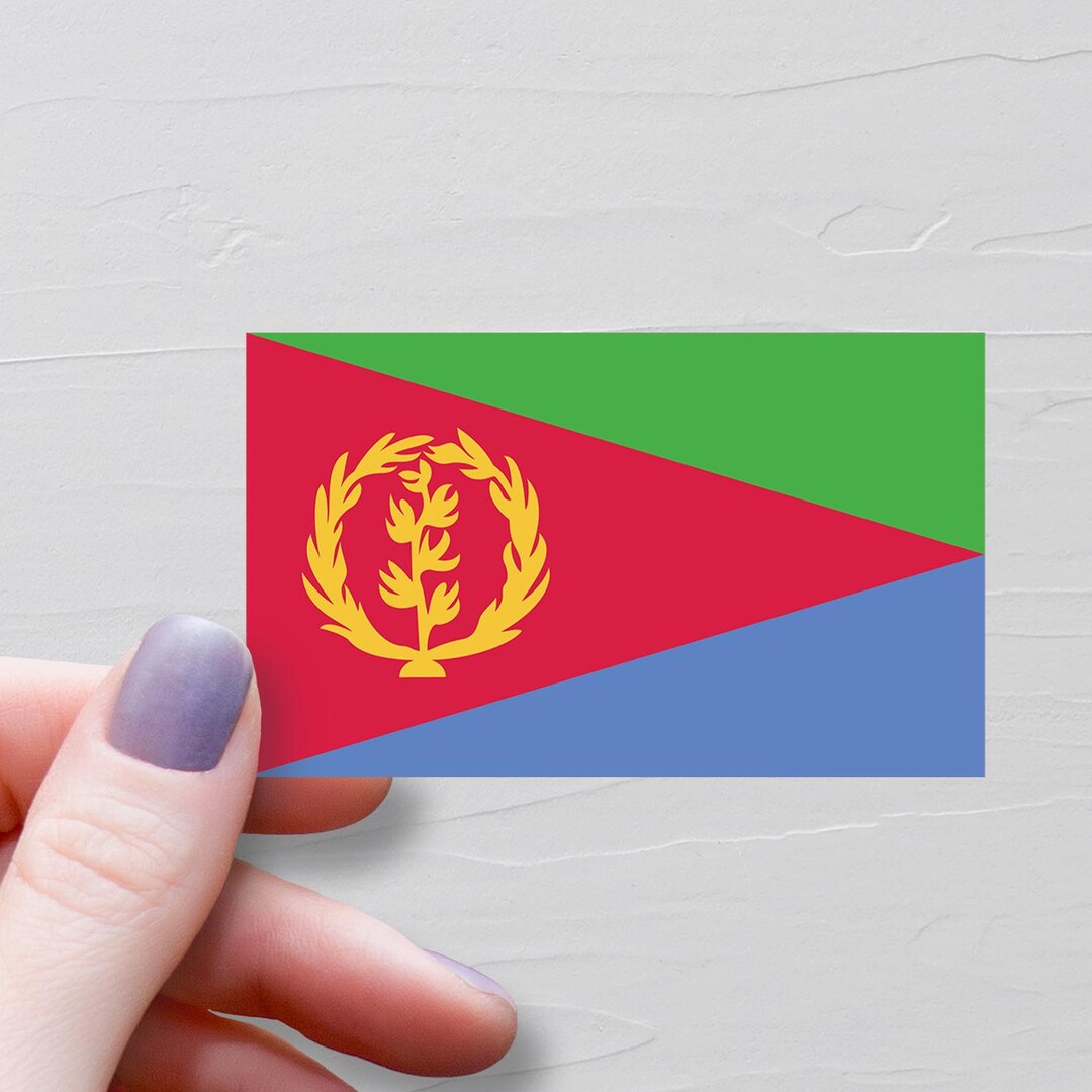 Eritrea Flag Sticker, Vinyl Travel Stickers, Eritrean Gift, World Flags ...