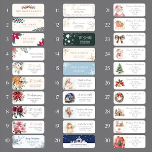 Personalized Christmas Address Labels, Traditional Gold Leaf, Holiday ...