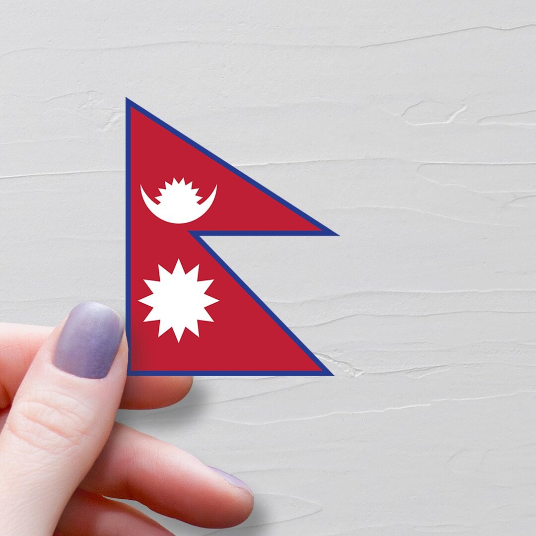 Nepal Flag Sticker, Vinyl Travel Stickers, Nepali Stickers, World Flags ...