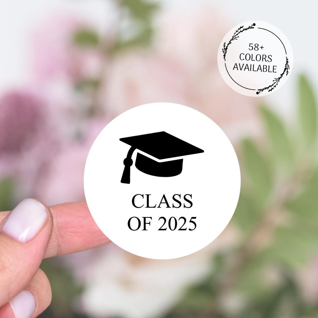 Round Graduation Stickers, Graduation Envelope Seals, Graduation Party ...