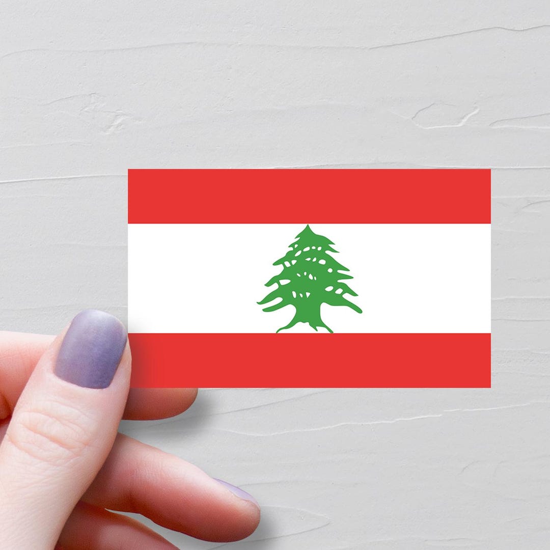 Lebanon Flag Sticker, Vinyl Travel Stickers, Lebanese Stickers, World ...