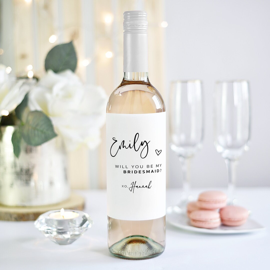 Bridesmaid Proposal Label, Will You Be My Bridesmaid Label, Mini ...