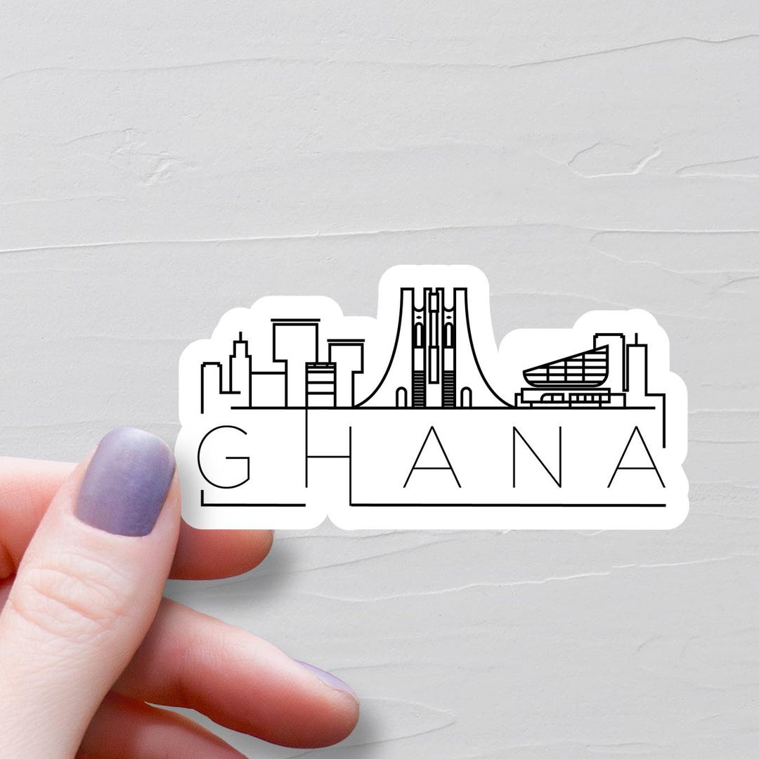 Ghana Sticker, Vinyl Stickers, West African Travel Stickers, West ...