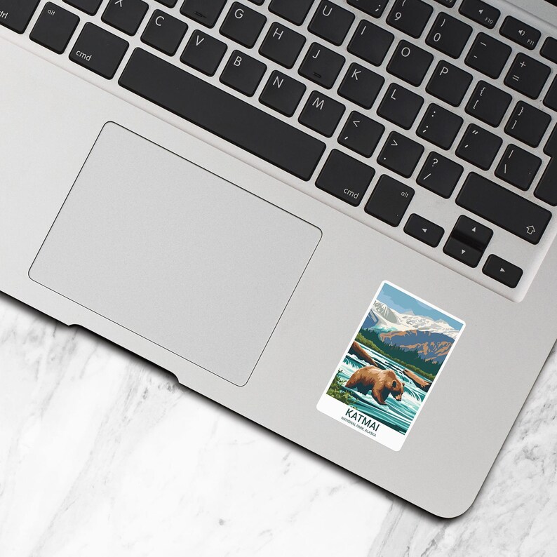 Katmai National Park Stickers, Vinyl Travel Stickers, USA National Park ...