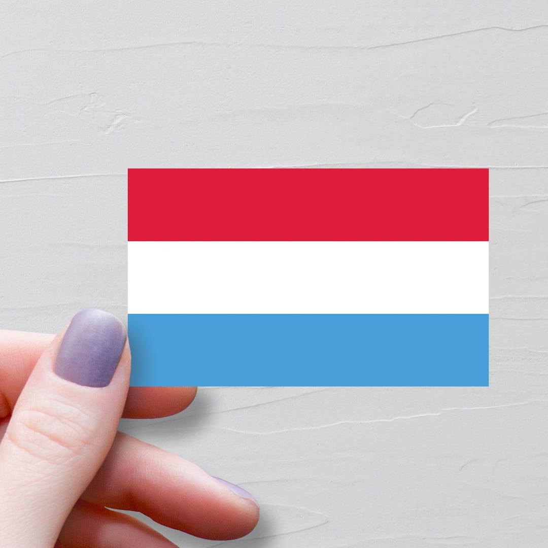 Luxembourg Flag Sticker, Vinyl Travel Stickers, Countries of the World ...