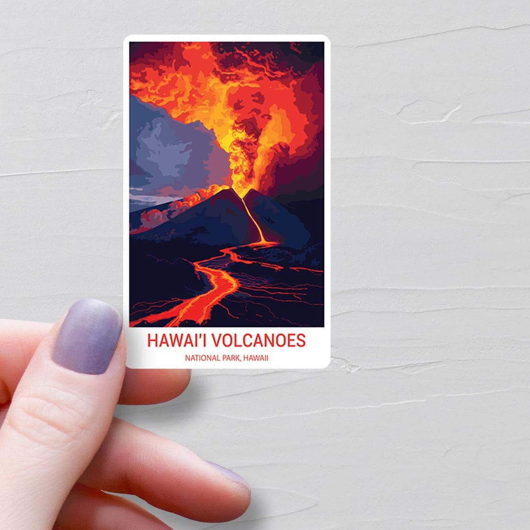 Hawai'i Volcanoes National Park Stickers, Vinyl Travel Stickers, USA ...