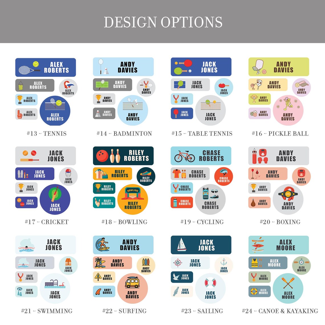 Custom Basketball Name Labels for Kids Waterproof Sports Stickers for ...