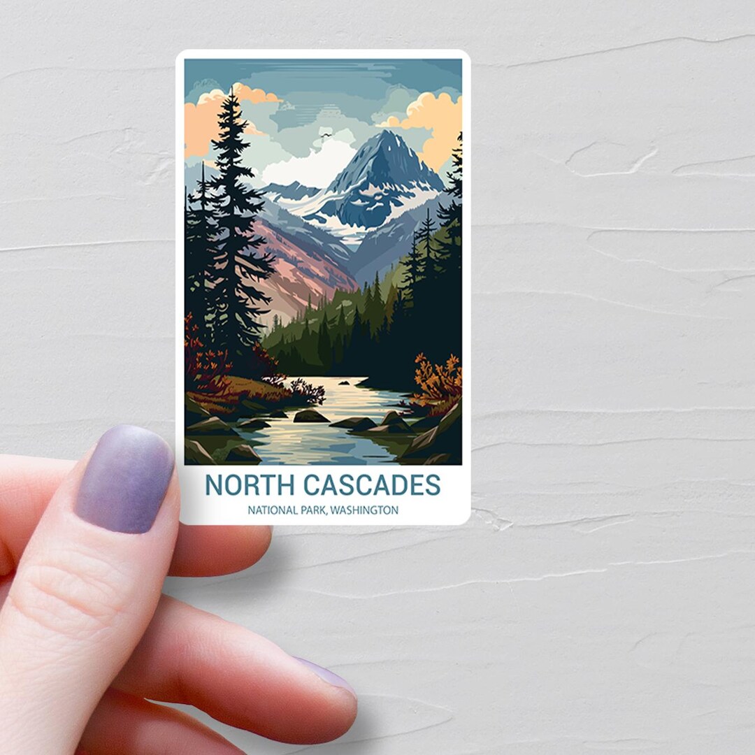 North Cascades National Park Stickers, Vinyl Travel Stickers, USA ...