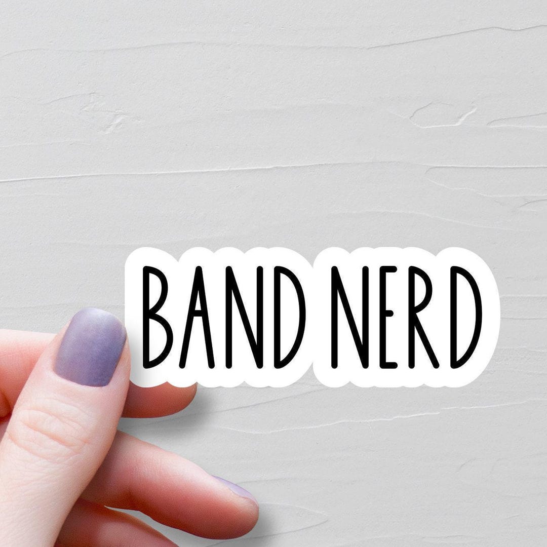 Band Nerd Sticker, Waterproof Vinyl Water Bottle Stickers, Band Geek ...