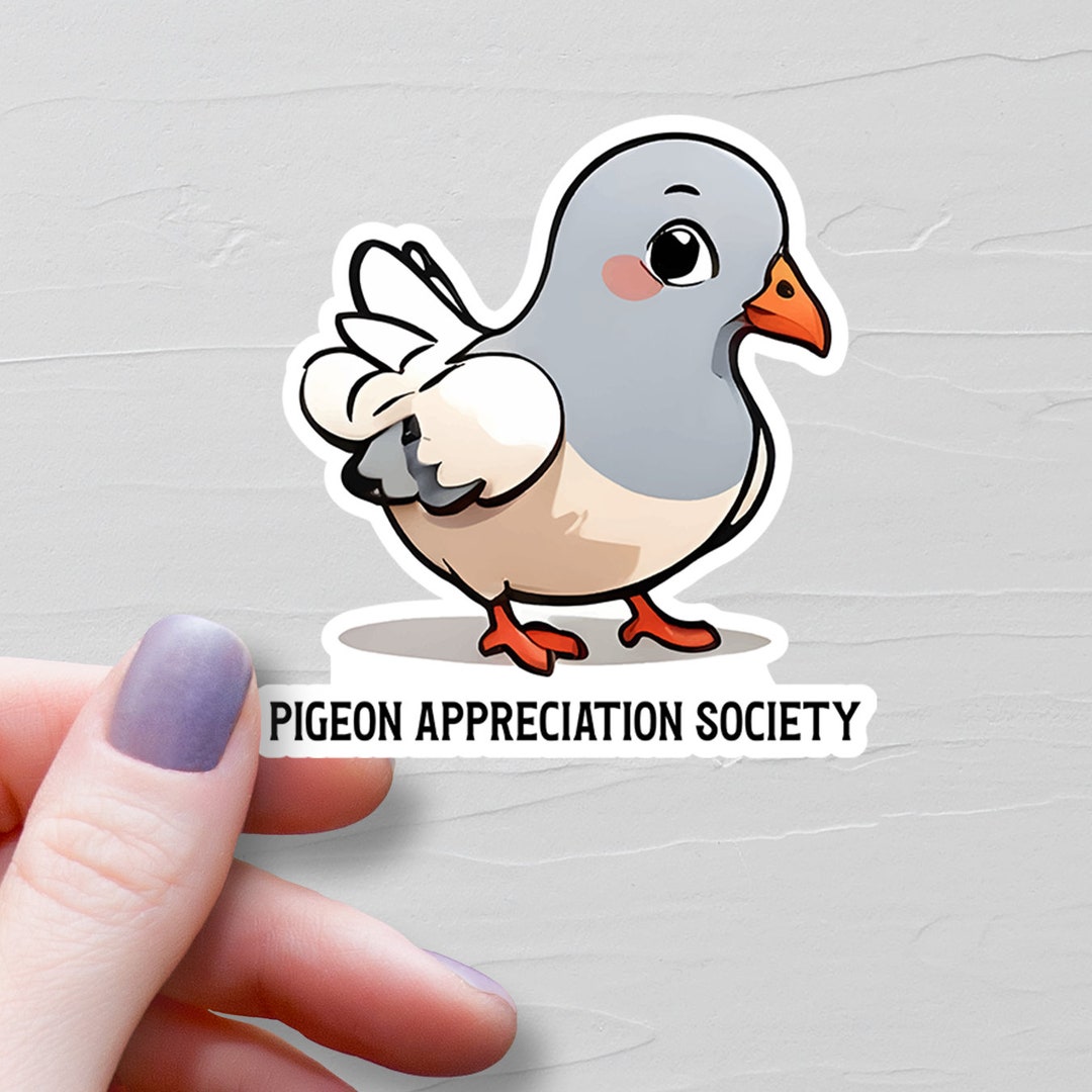 Pigeon Sticker, Vinyl Stickers, Pigeon Appreciation Society, Water ...