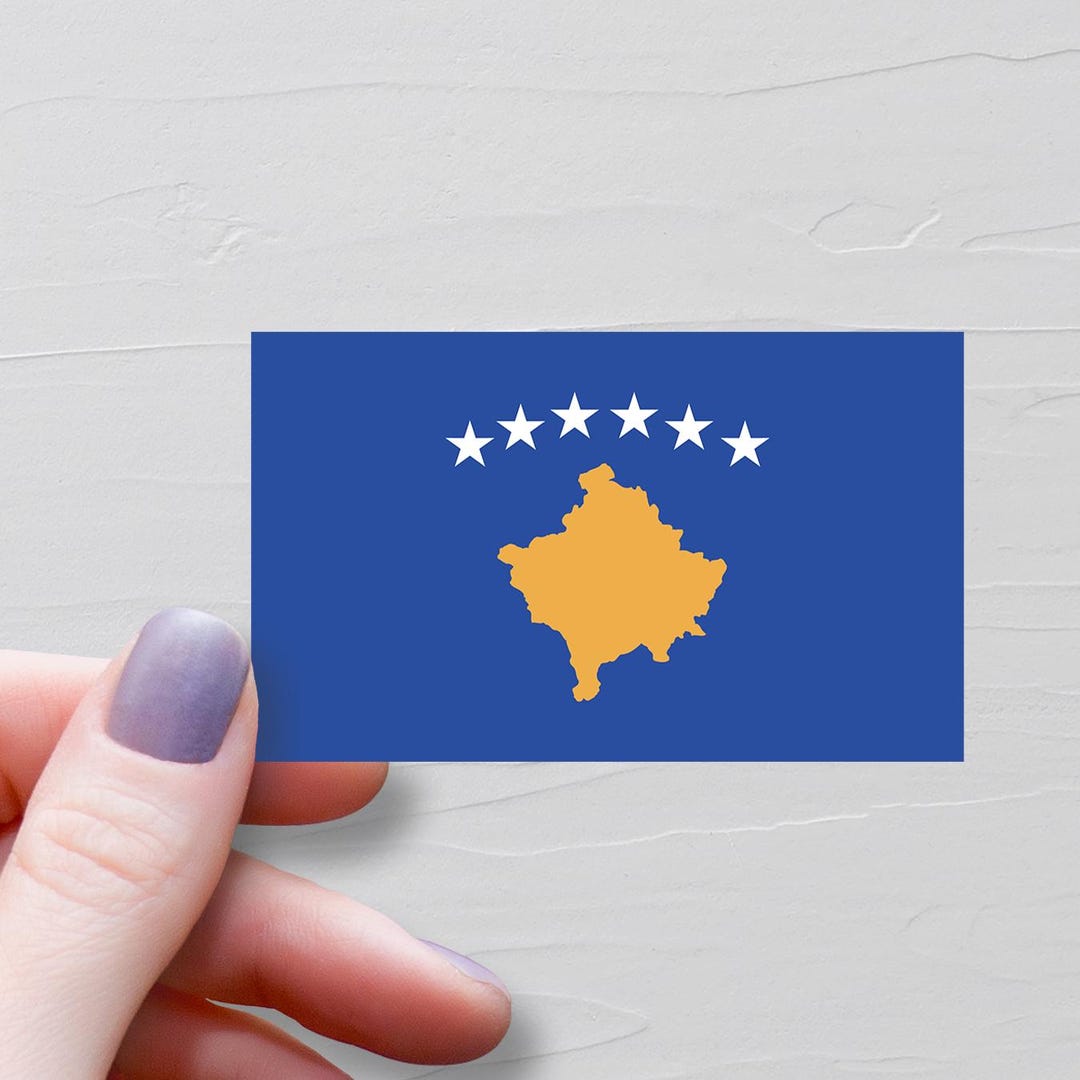 Kosovo Flag Sticker, Vinyl Travel Stickers, Kosovan Albanians, World ...