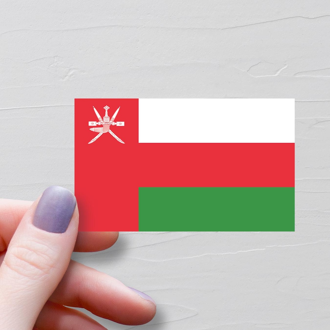 Oman Flag Sticker, Vinyl Travel Stickers, Omanis Stickers, World Flags ...