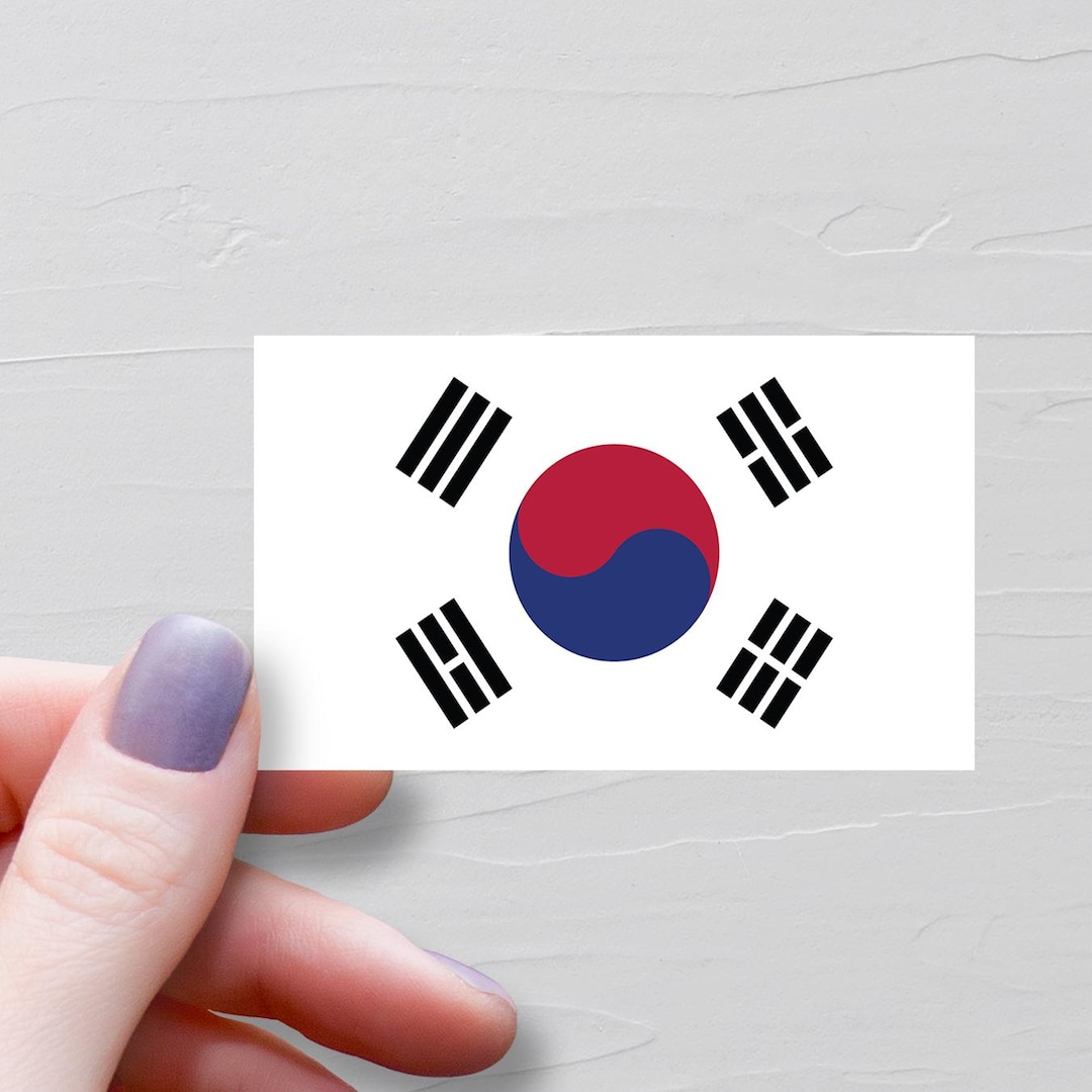 South Korea Flag Sticker, Vinyl Travel Stickers, Countries of the World ...