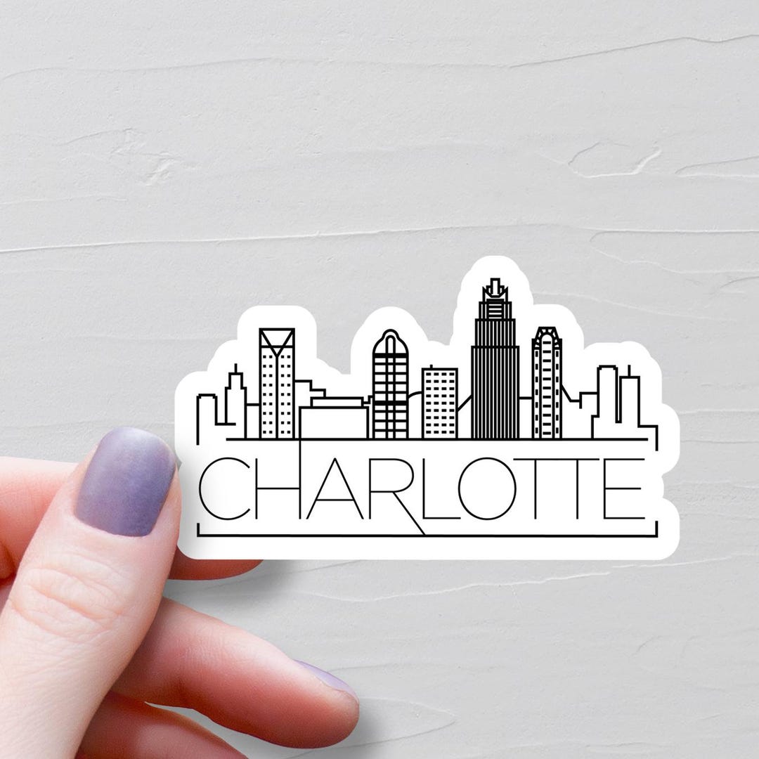 Charlotte Sticker, Vinyl Stickers, Travel Stickers, Charlotte Landmarks ...