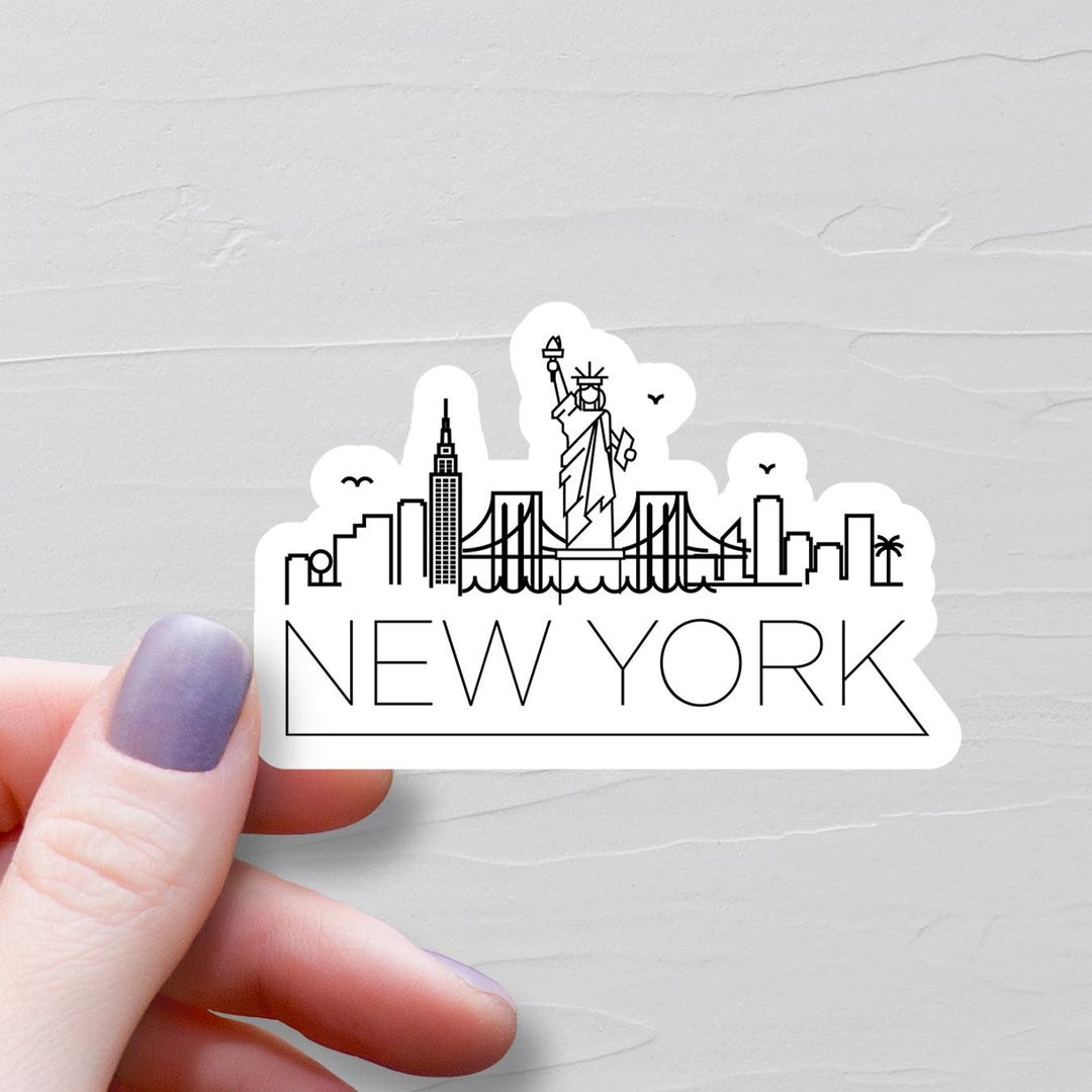 New York Sticker, Vinyl Stickers, Travel Stickers, New York City ...