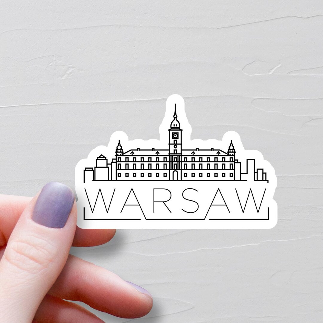 Warsaw Sticker, Vinyl Travel Stickers, Poland Sticker, European Country ...