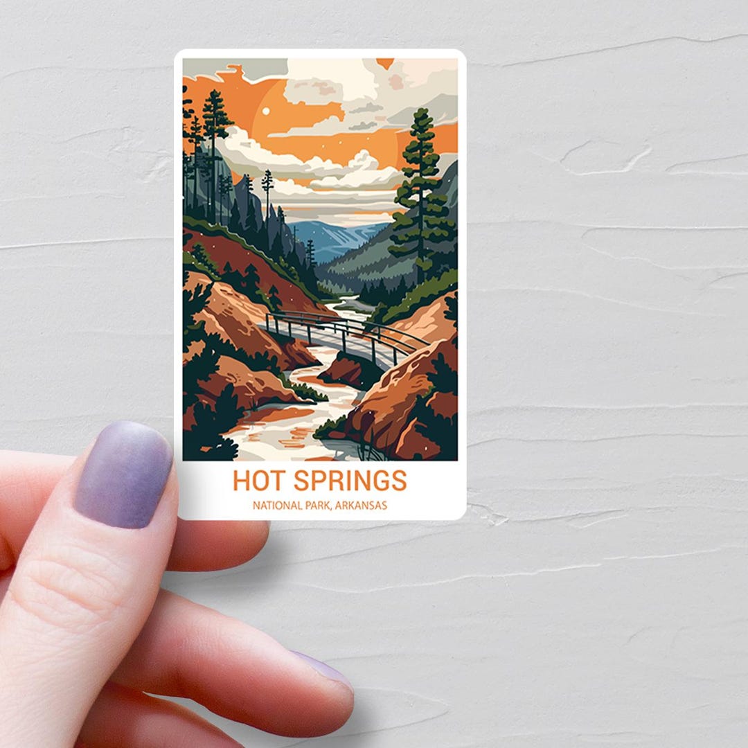 Hot Springs National Park Stickers, Vinyl Travel Stickers, USA National ...