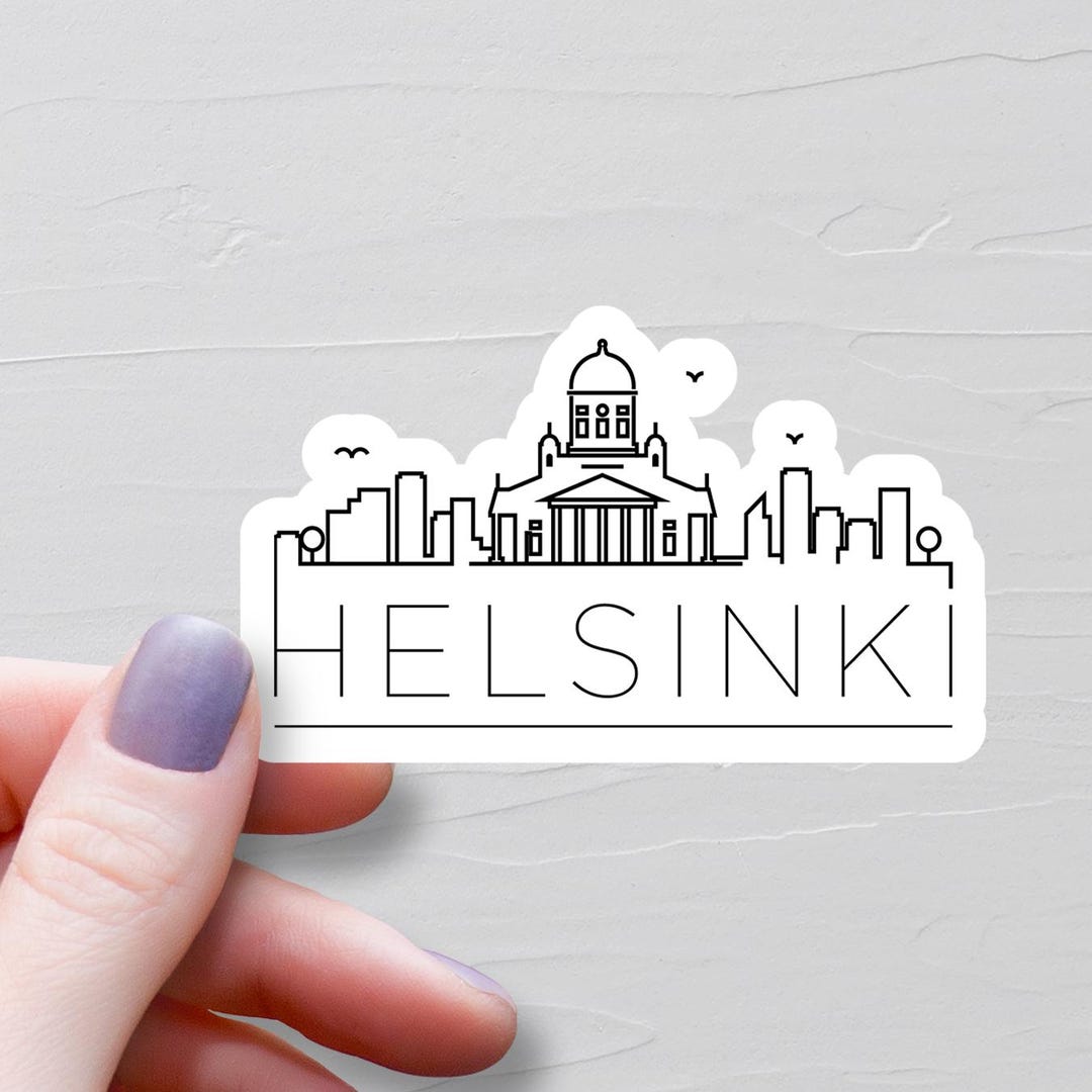 Helsinki Sticker, Vinyl Travel Stickers, Finland Sticker, European ...