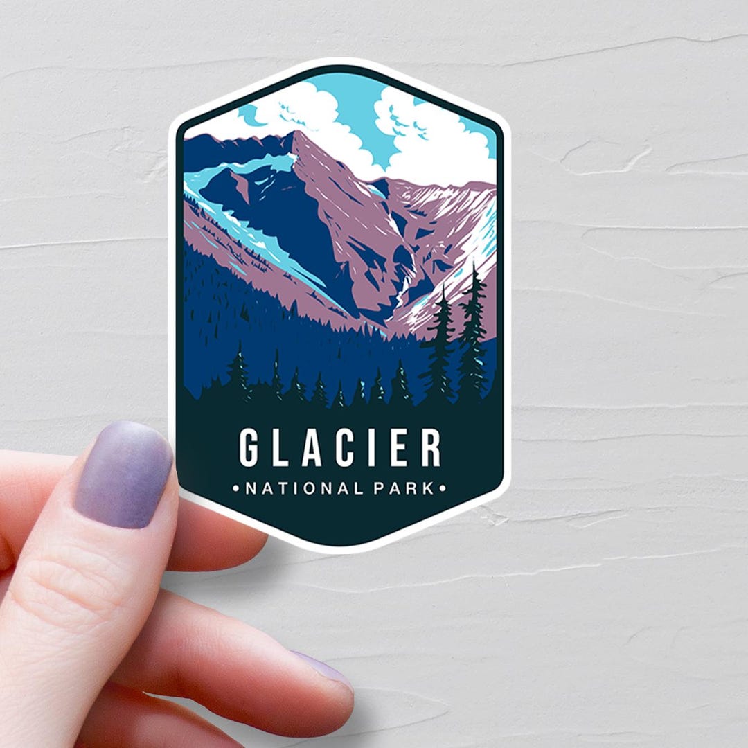Glacier National Park Sticker, Vinyl Travel Stickers, British Columbia ...