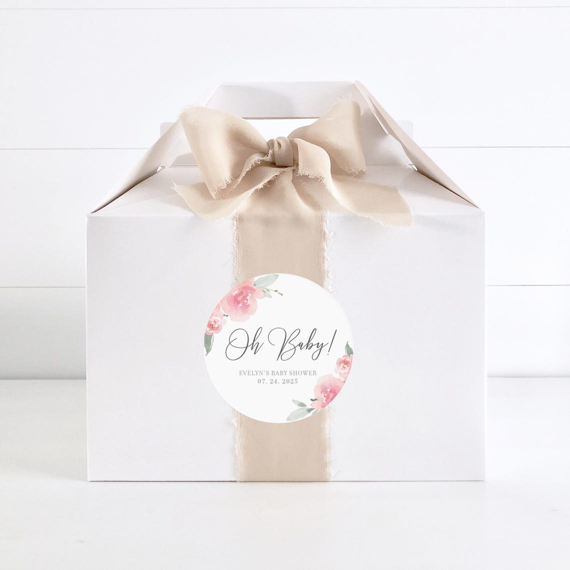 Personalized Baby Shower Stickers, Thank You Stickers Baby Shower Girl ...