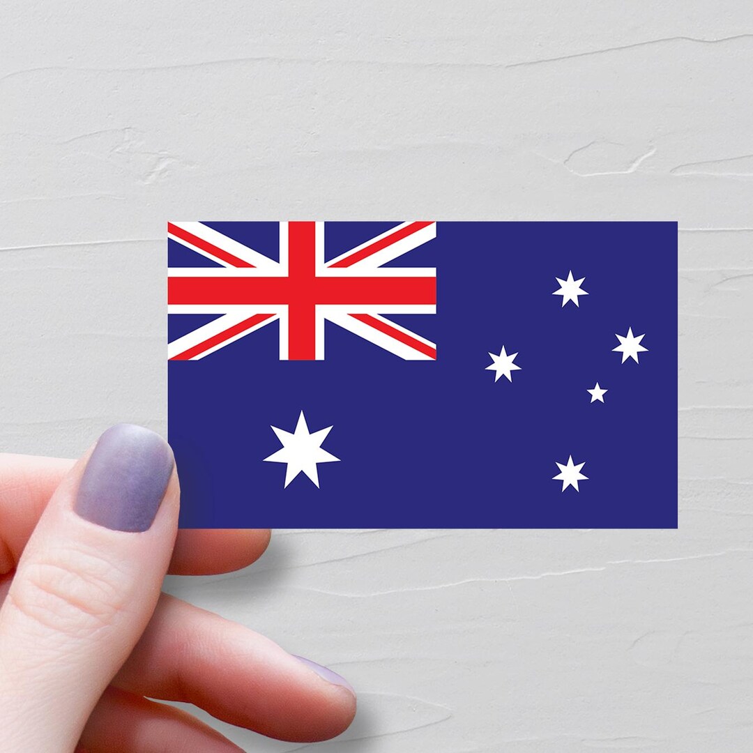 Australian Flag Sticker, Vinyl Travel Stickers, Australia Flag, Water ...