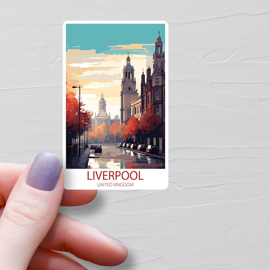 Liverpool Sticker, Vinyl Travel Stickers, Liverpool UK Stickers, United ...
