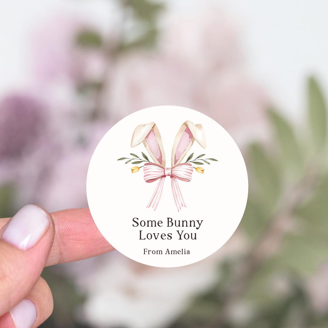 Personalized Easter Stickers, Easter Party Favors, Easter Gift Labels ...