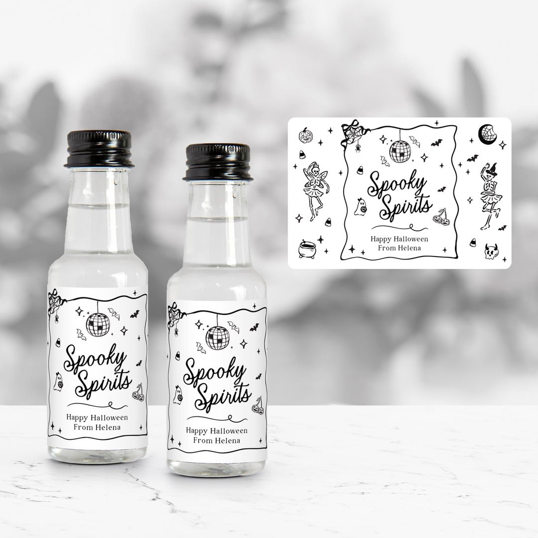 Halloween Shooter Labels, Spooky Spirits Halloween Party Favors for ...