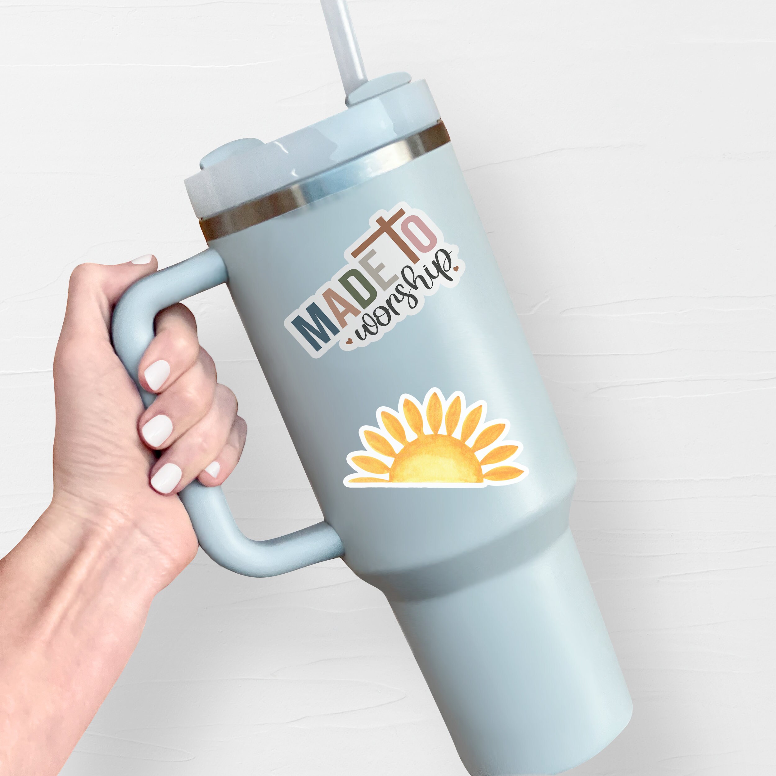 Made to Worship Sticker, Vinyl Christian Stickers, Water Bottle ...