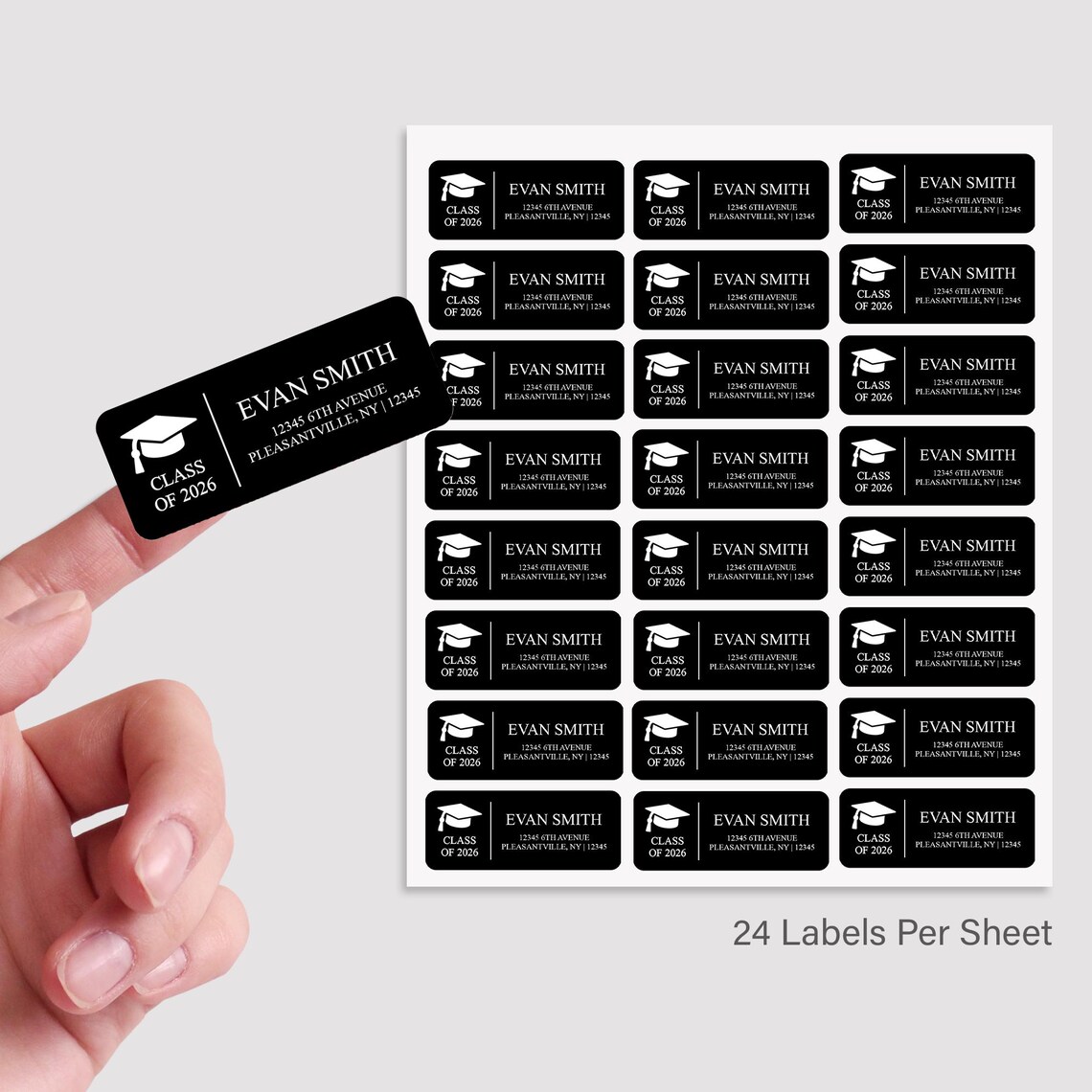 Graduation Address Labels, Graduation Envelope Stickers, Grad 2026 ...