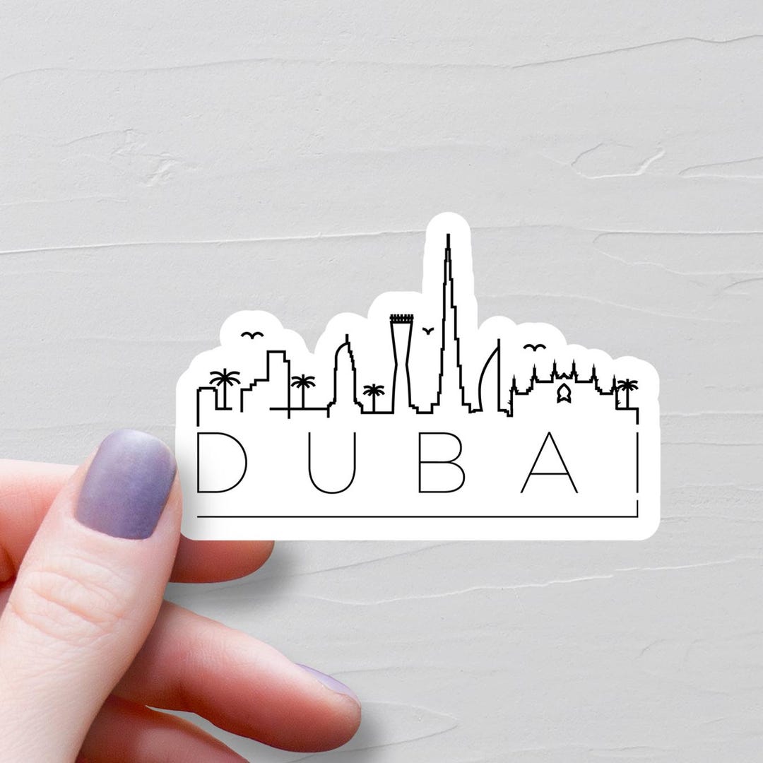 Dubai Sticker, Vinyl Travel Stickers, Dubai UAE Stickers, United Arab ...