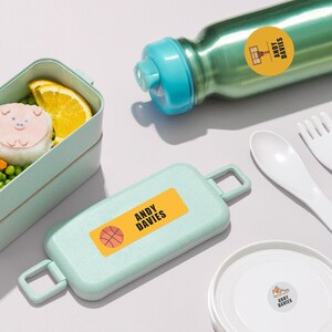 Custom Basketball Name Labels for Kids Waterproof Sports Stickers for ...