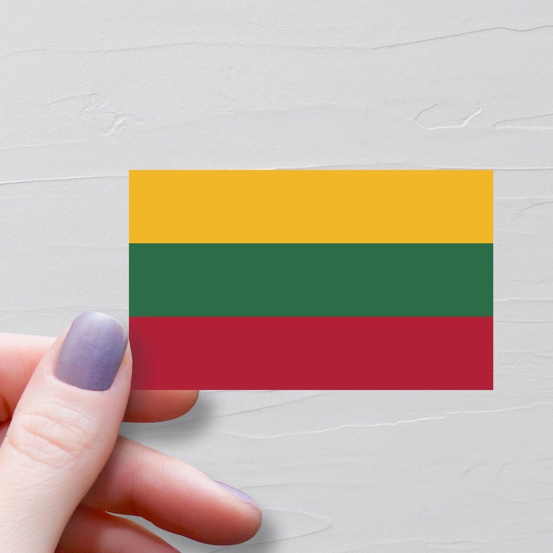Lithuania Flag Sticker, Vinyl Travel Stickers, Lithuanian Stickers ...